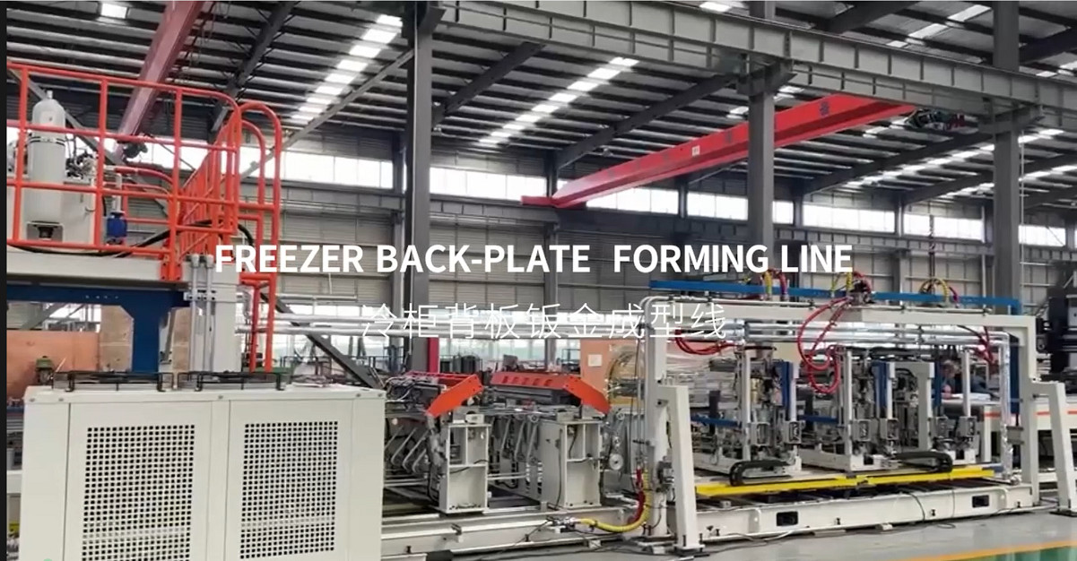 Freezer back-plate forming line